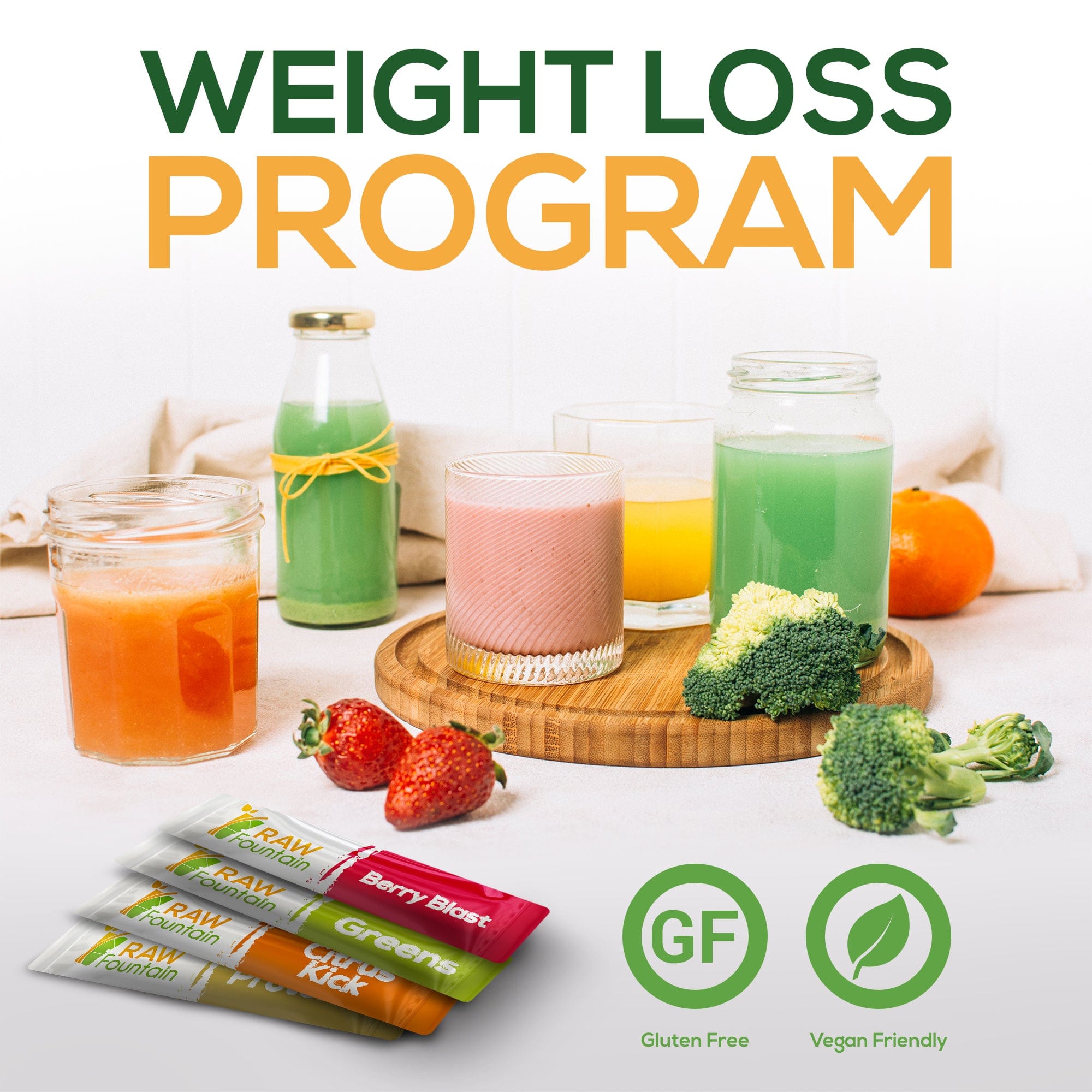 3 Day Juice Cleanse Detox | 24 Powder Packets | 4 Tasty Flavors w/ Pro ...